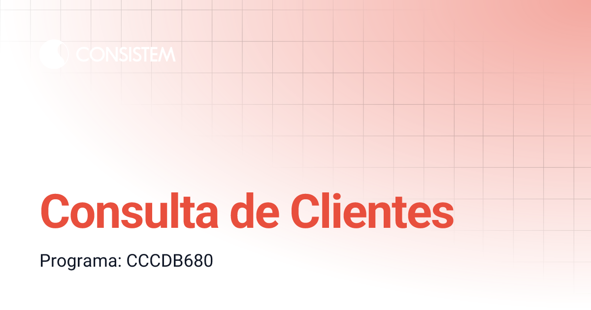 Consulta de Clientes | Consistem