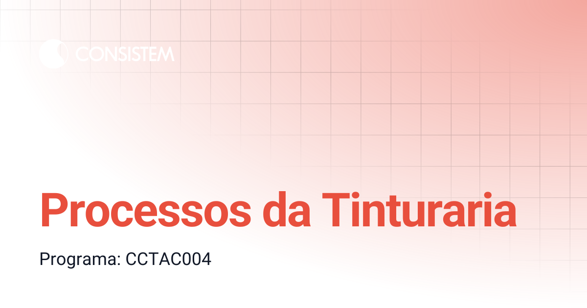 Processos da Tinturaria | Custos | Consistem ERP