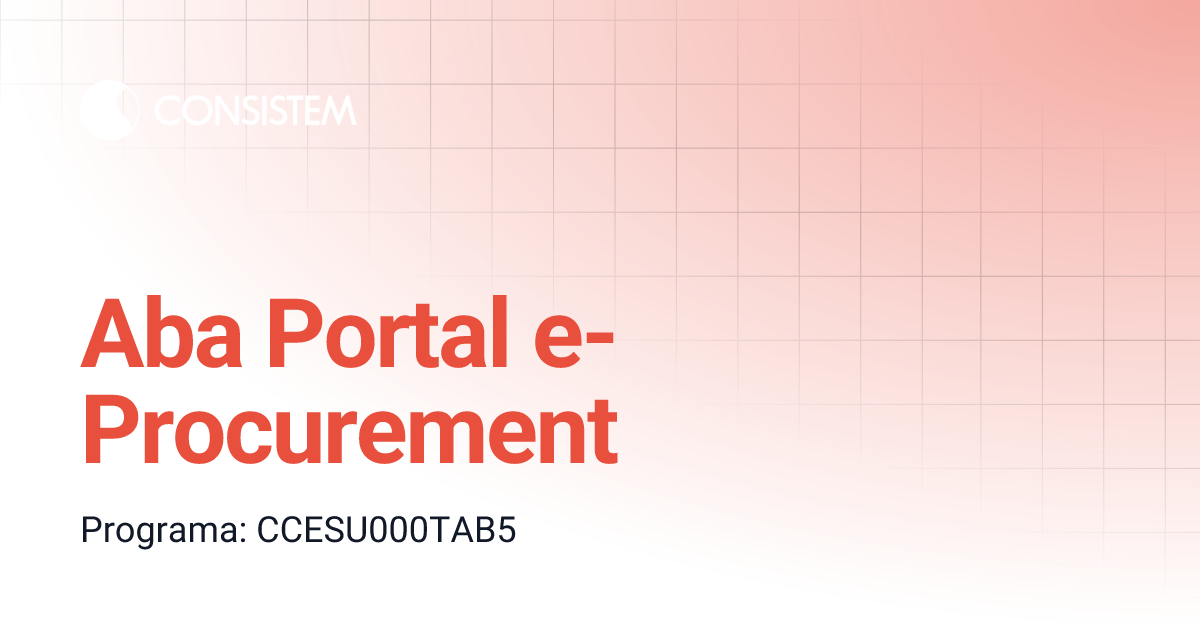 Aba Portal e-Procurement | Consistem