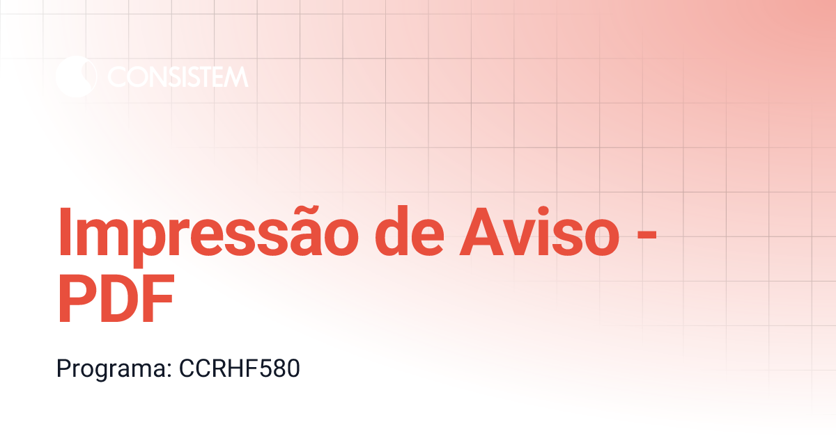 Impressão de Aviso - PDF | Consistem